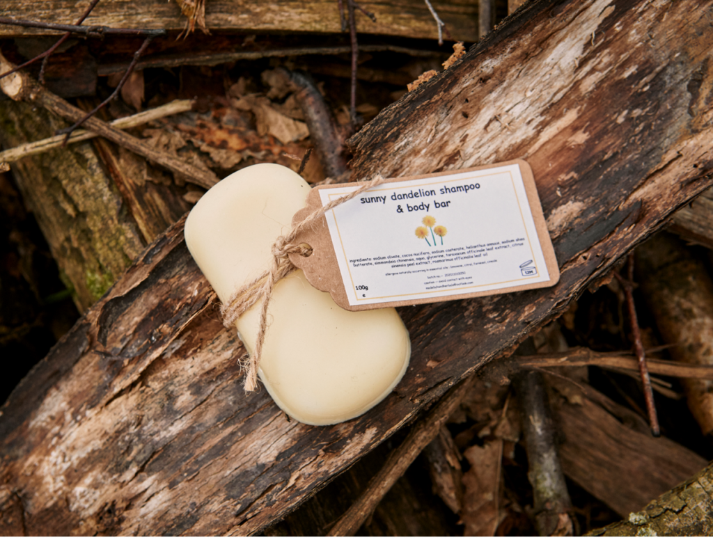 Sunny dandelion shampoo & body bar - made by hand herbals